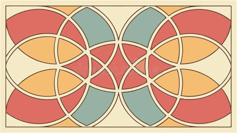 Abstract Geometric Floral Interlocking Pattern Vector Vector Design