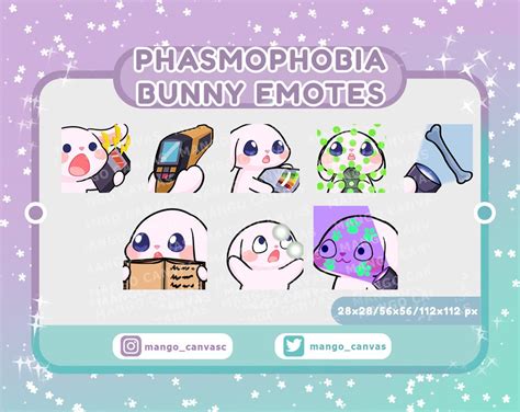 Twitch Emotes Phasmophobia Bunny Emotes Etsy