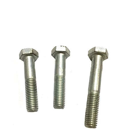 Din931 Steel Zinc Plated Half Threaded Hex Head Bolts Partially