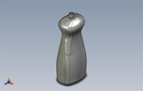 洗洁精瓶step模型图纸免费下载 懒石网