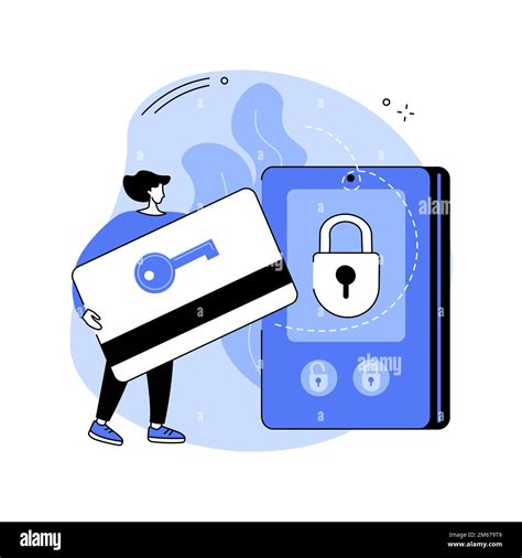 Security Access Card Abstract Concept Vector Illustration Electronic Opening System Corporate
