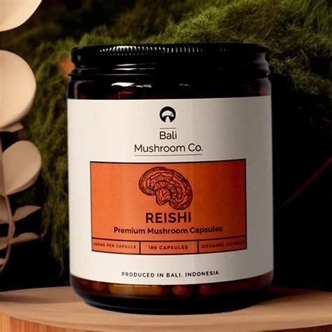 Reishi Premium Mushroom Capsules By Bali Mushroom Co Bali Jiwa