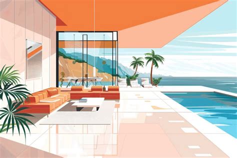 Minimalistic Interior Design Illustration Of Modern Living Room With