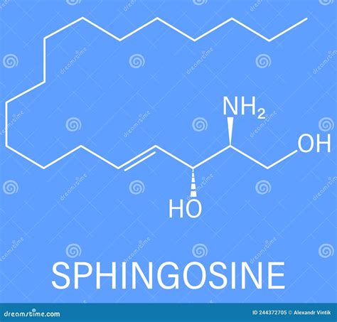 Sphingosine Molecule Skeletal Formula Stock Vector Illustration Of C18h37no2 Sphingosine