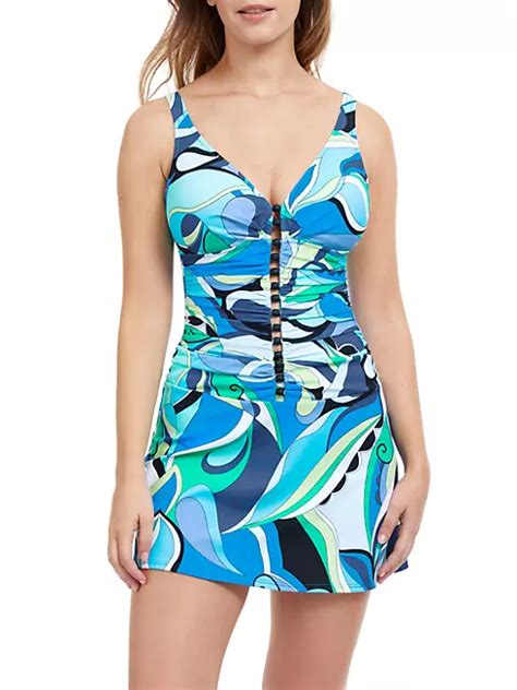 Profile By Gottex Profile By Gottex Multicolor Blue Top Outlet