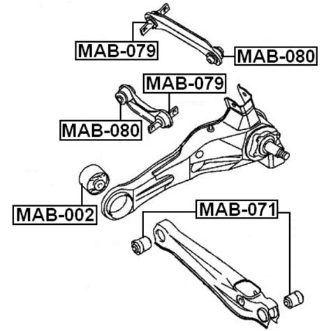 Mab 071 Control Arm Trailing Arm Bush Spareto