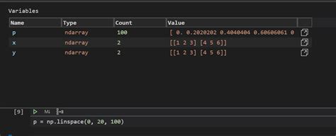 Bug The Variable Explorer Doesn T Show The Shape Of Np Arrays In The Count Column Issue