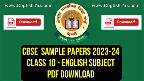 Sample Paper Class 10 2024 Pdf Download For Board Exam Etc