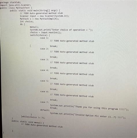 Solved Package Stacklab Public Class