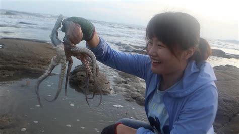 猪猪赶海运气大爆发，捡螺还能遇见这种猛货，脸上都笑开了花 Youtube