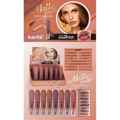 Karite Matte Color Velvet Lipgloss 8pcs Set Beautygirl Pk