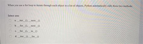 Solved When You Use A For Loop To Iterate Through Each