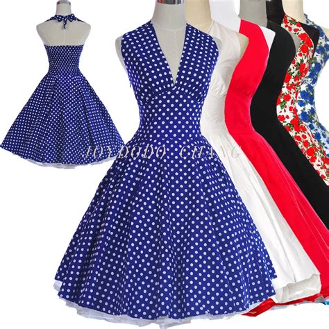 Women Summer Marilyn Monroe Style 50s 60s Swing Vintage Retro Dress