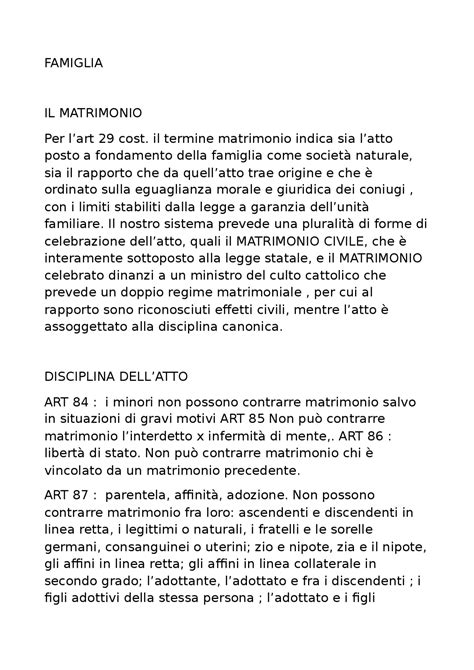 Diritto Di Famiglia Docsity