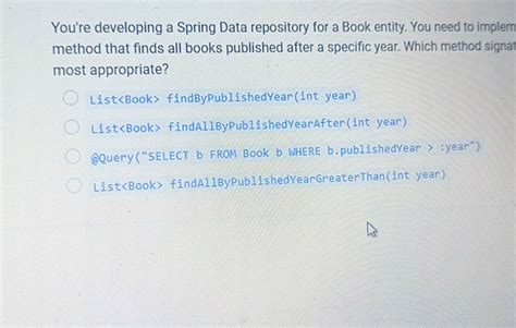 Youre Developing A Spring Data Repository For Studyx