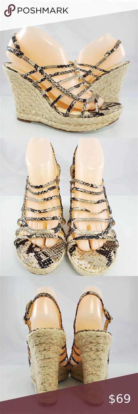 Via Spiga Tandy Python Snake Espadrille Wedge