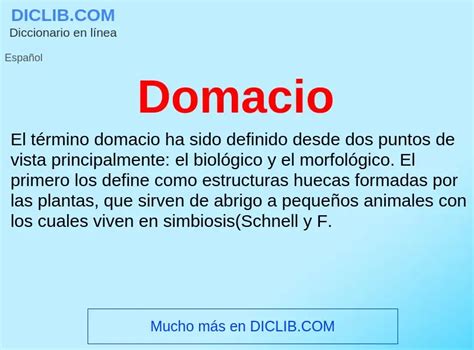 Domacio Significado Y Definición Qué Es Domacio