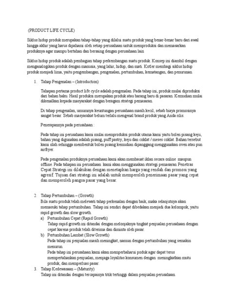 materi product life cycle pdf