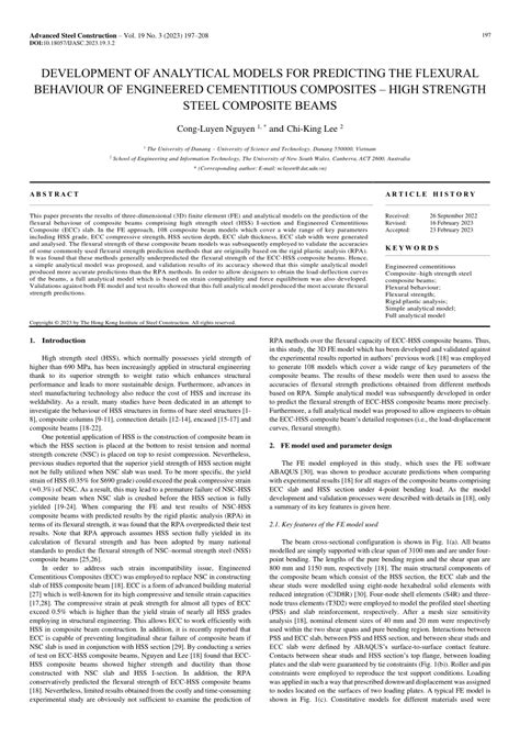Pdf Development Of Analytical Models For Predicting The Flexural