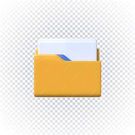 Premium Psd Document Folder Icon 3d Render Isolated
