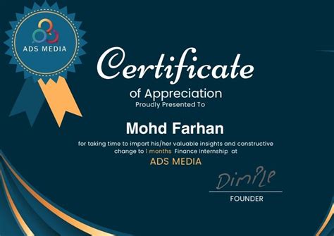 Mohd Farhan On Linkedin Finance Intership