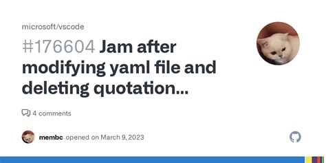 Jam After Modifying Yaml File And Deleting Quotation Marks · Issue