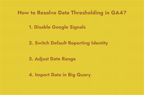 What Are Data Thresholds In Ga4 And How To Remove Them