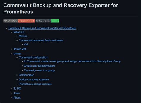 Commvault Backup And Recovery Prometheus Exporter