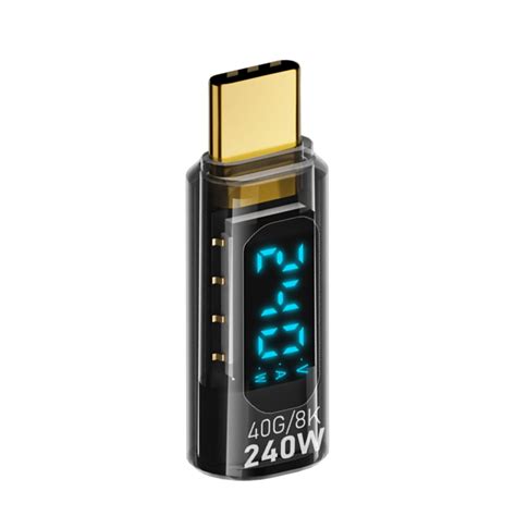 Sieyio Aluminum Usb C Adapter With Led Power Display 240w Fast Charge