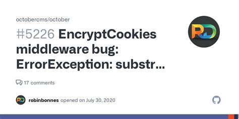 Encryptcookies Middleware Bug Errorexception Substr Expects Parameter 1 To Be String Array