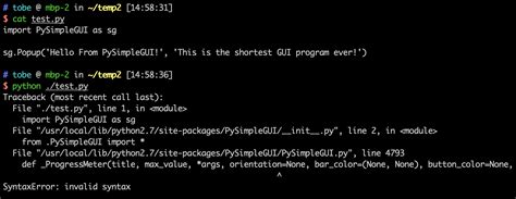 Syntax Error For MacOS And Python Issue PySimpleGUI PySimpleGUI GitHub
