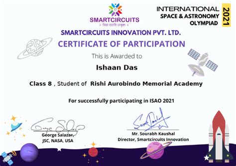 Olympiad Certificate Pdf