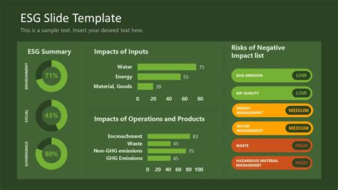 Slide Design For Esg Summary Presentation Slidemodel