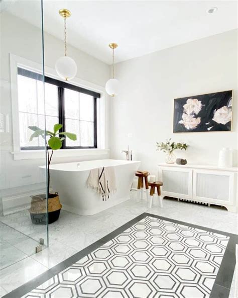 Hexagon Tile Flooring With Black Border Soul And Lane