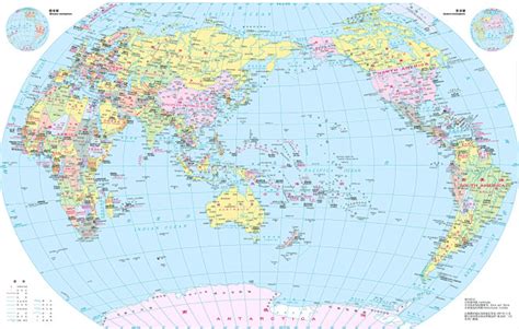 世界地图 详细 中英文