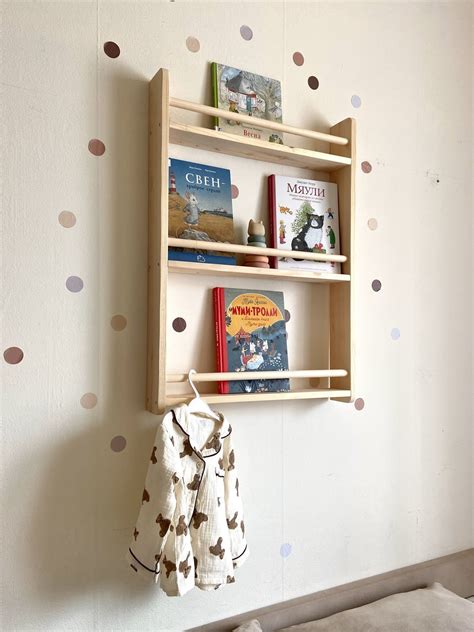 Навесная полка детская для книг. Стеллаж Монтессори. Сканди, как IKEA ...