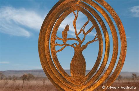 Weathering Steel Boab Wind Spinners Artwerx Australia