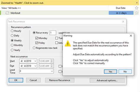 how to set a recurring task