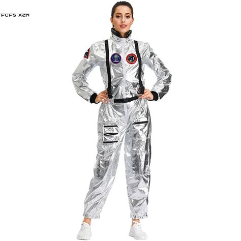 M Xl Women Halloween Cosmonaut Uniform Costumes Female Astronaut