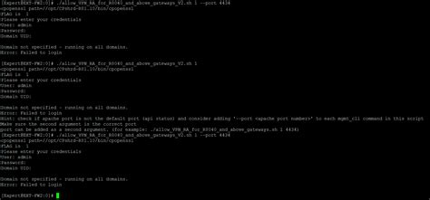 Sk172909 Script Shows Error Failed To Login On A Check Point Checkmates