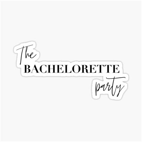 The Bachelorette Party Bridal Party Shirts Sticker By