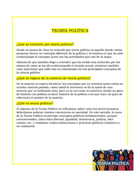Teoría Política Sabe TeorÍa PolÍtica ¿qué Se Entiende Por Teoría