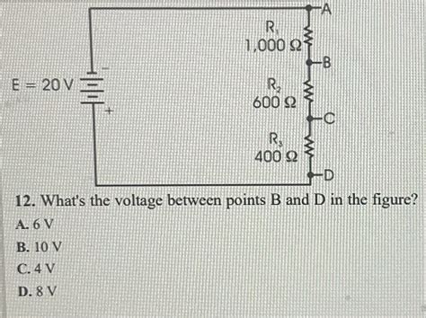 solved what s the voltage between points b ﻿and d ﻿in the
