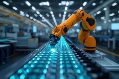 Premium Photo Robotic Automation On Industrial Production Line