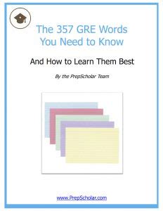 357 Free Gre Flash Cards Vocabulary You Must Know • Prepscholar Gre