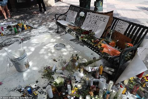 Memorial For Armed Blm Protester Shot Dead In Austin Is Vandalized And