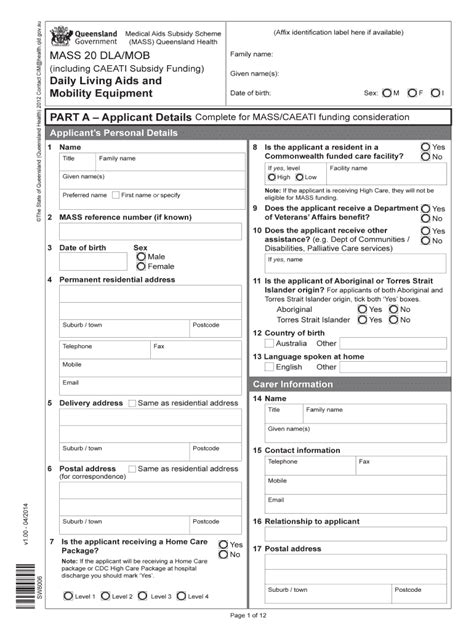 Fillable Online Medical Aids Subsidy Scheme Applicant Information Sheet