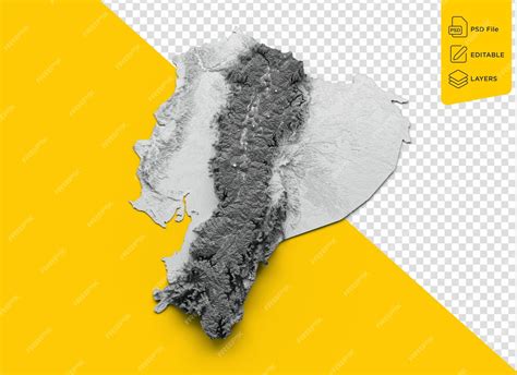 Premium Psd Ecuador Map Ecuador Flag Shaded Relief Color Height Map