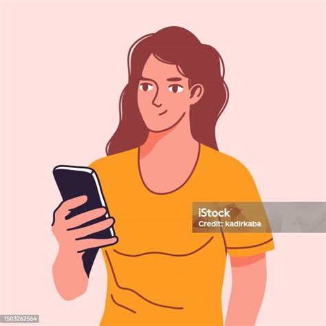 전화를 사용하는 젊은이 화상 통화 소셜 미디어 채팅 대화 온라인 회의 디자인 개념의 벡터 그림 손으로 그리고 스케치하고