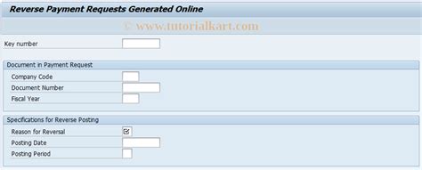 F REV SAP Tcode Cancellation Of Payment Requests